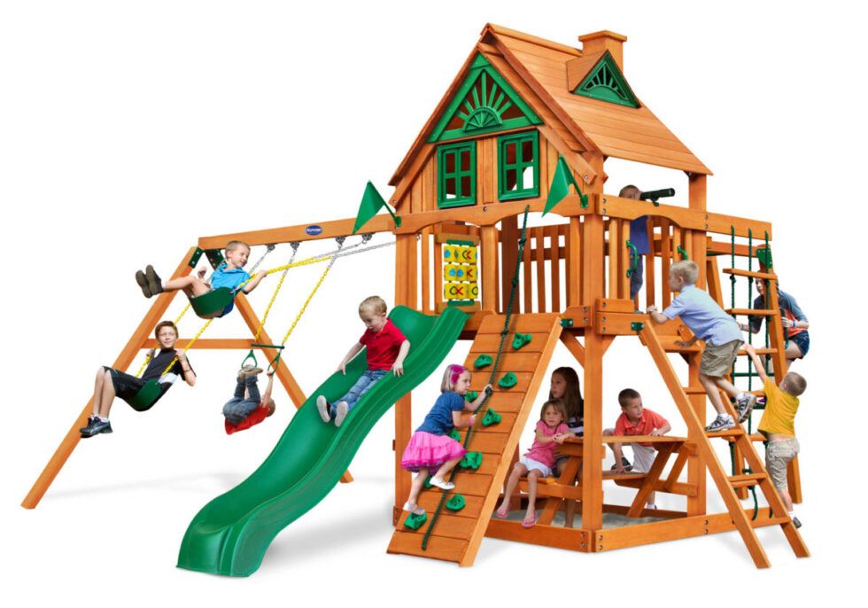 Horizon with Monkey Bars and Treehouse | Play Structures For Backyard